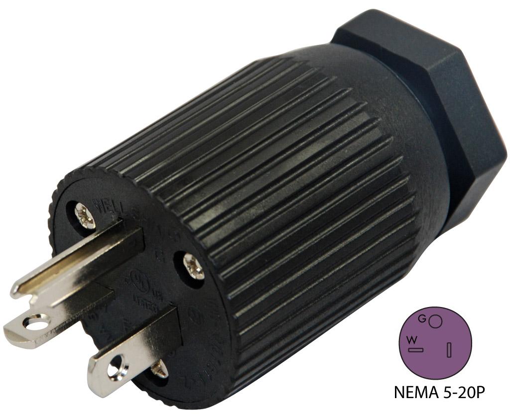 Conntek 60141, NEMA 5-20P Assembly / Replacement Male Plug