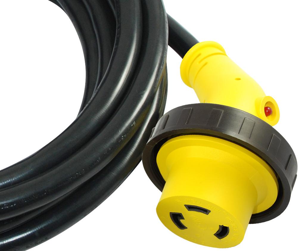 Conntek 15350-LA Series NEMA TT-30P to L5-30R 45° Angled RV Cords Conntek 15350-LA Series NEMA TT-30P to L5-30R 45° Angled RV Cords
