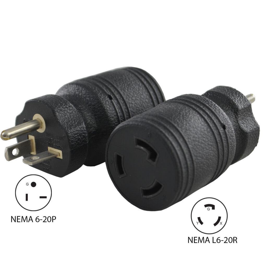 Conntek 30113 NEMA 6-20P to L6-20R Welder Plug Adapter